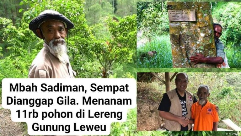 Dulu dianggap Gila, Sekarang Warga Berterima Kasih kepada Mbah Sadiman ...